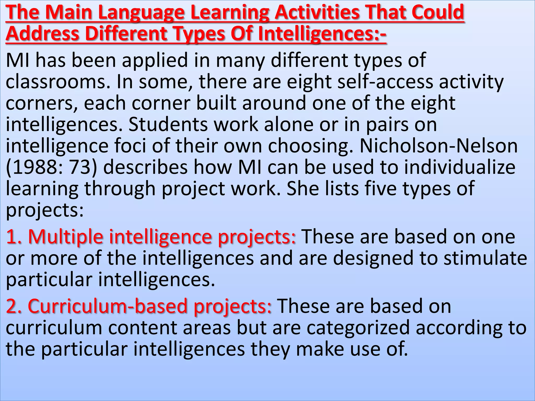 Multiple intelligences, Akram Jabar Najim | PPT