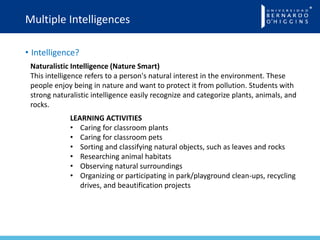 Multiple intelligences | PPTX | Secondary Education | Education