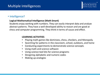 Multiple intelligences | PPTX | Secondary Education | Education