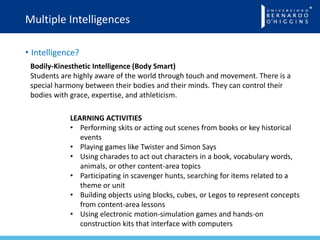 Multiple intelligences | PPTX | Secondary Education | Education