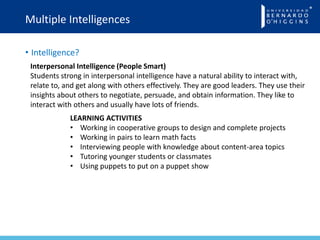 Multiple intelligences | PPTX | Secondary Education | Education