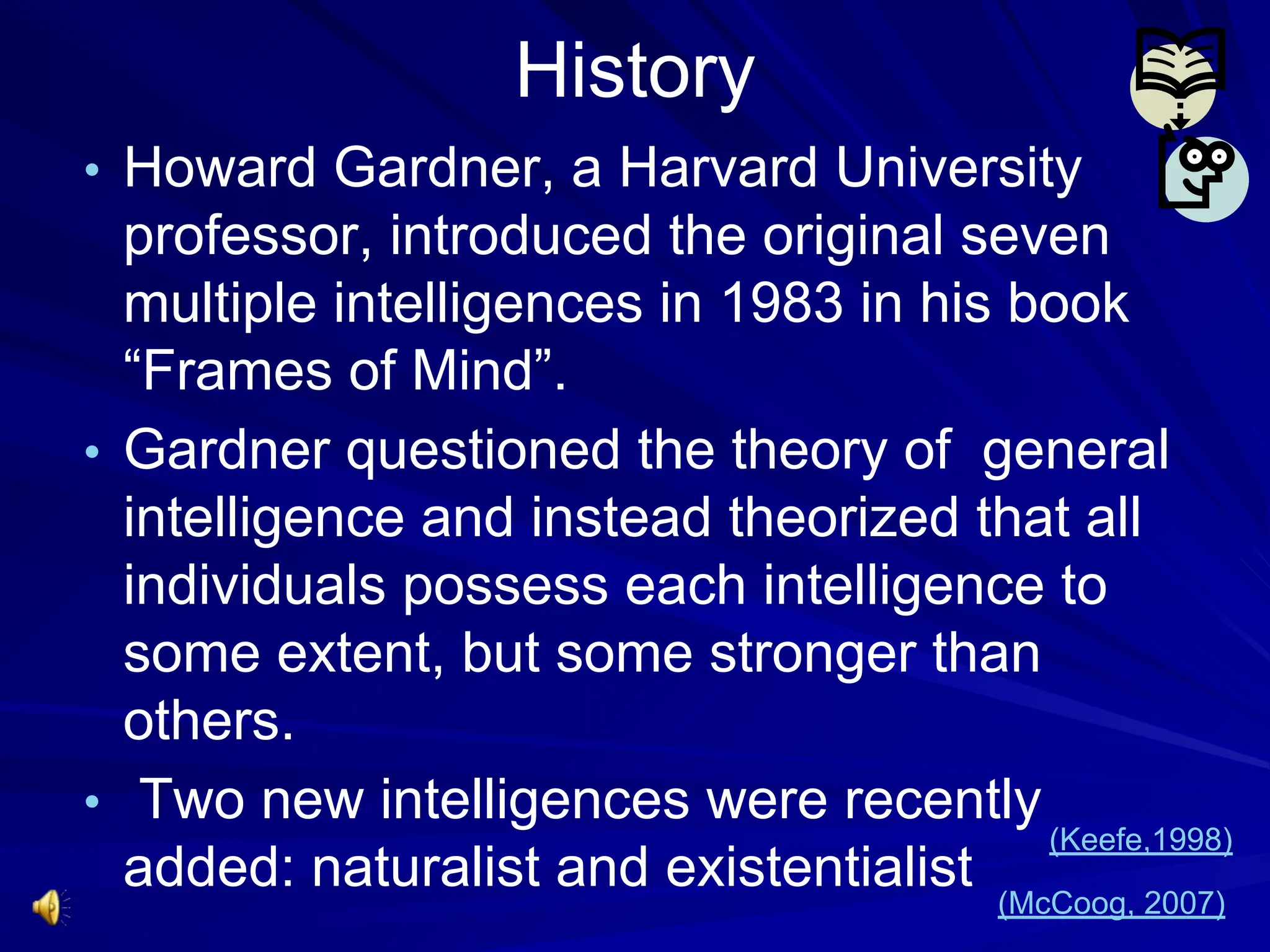 Multiple Intelligences of a human being. | PDF