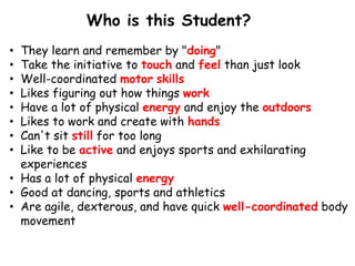 Multiple Intelligences: Bodily-Kinesthetic Intelligence | PPTX