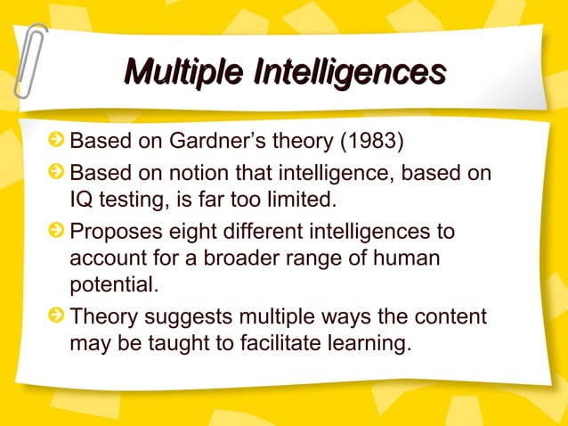 Multiple intelligences (1) | PPT