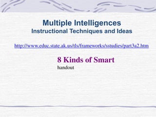 Multiple Intelligences2011-12. POWERPOINT | PPTX