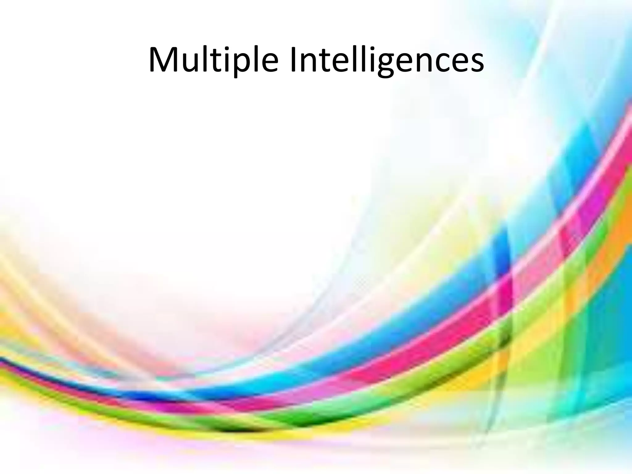 Multiple intelligences and mathematics | PPT
