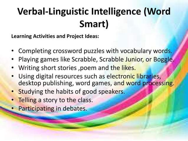 Multiple intelligences and mathematics | PPT