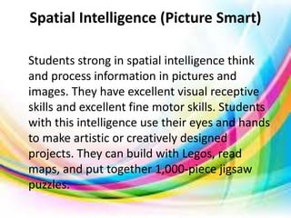 Multiple intelligences and mathematics | PPTX