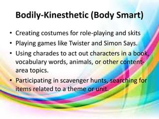 Multiple intelligences and mathematics | PPT