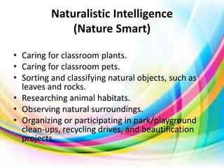 Multiple intelligences and mathematics | PPTX