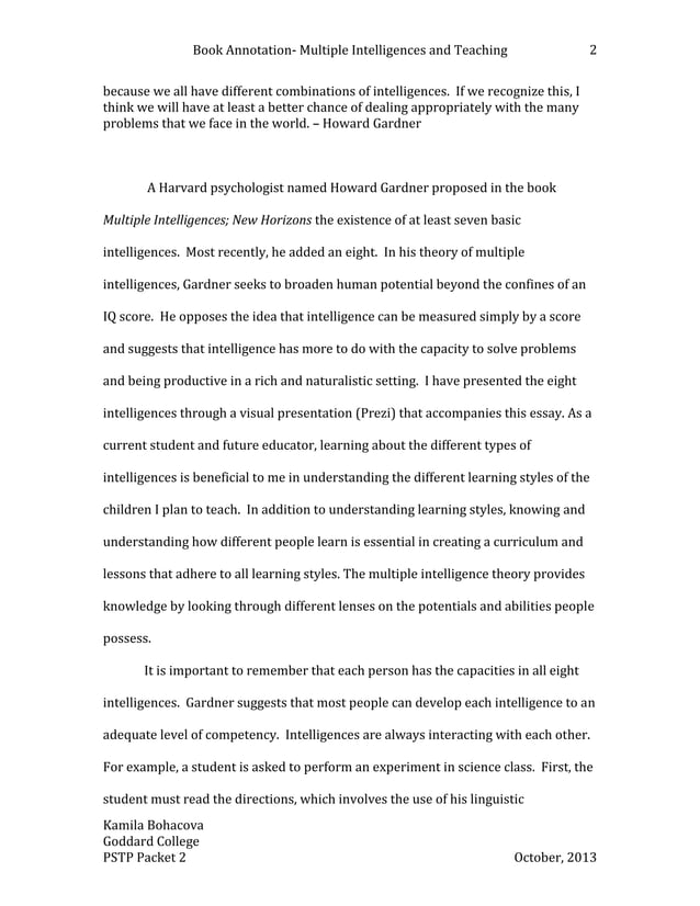 Multiple intelligences and teaching | PDF