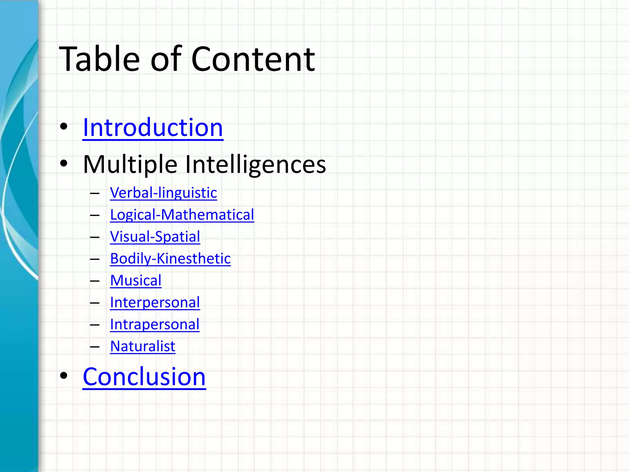 Multiple intelligences and technology tools presentation | PPTX