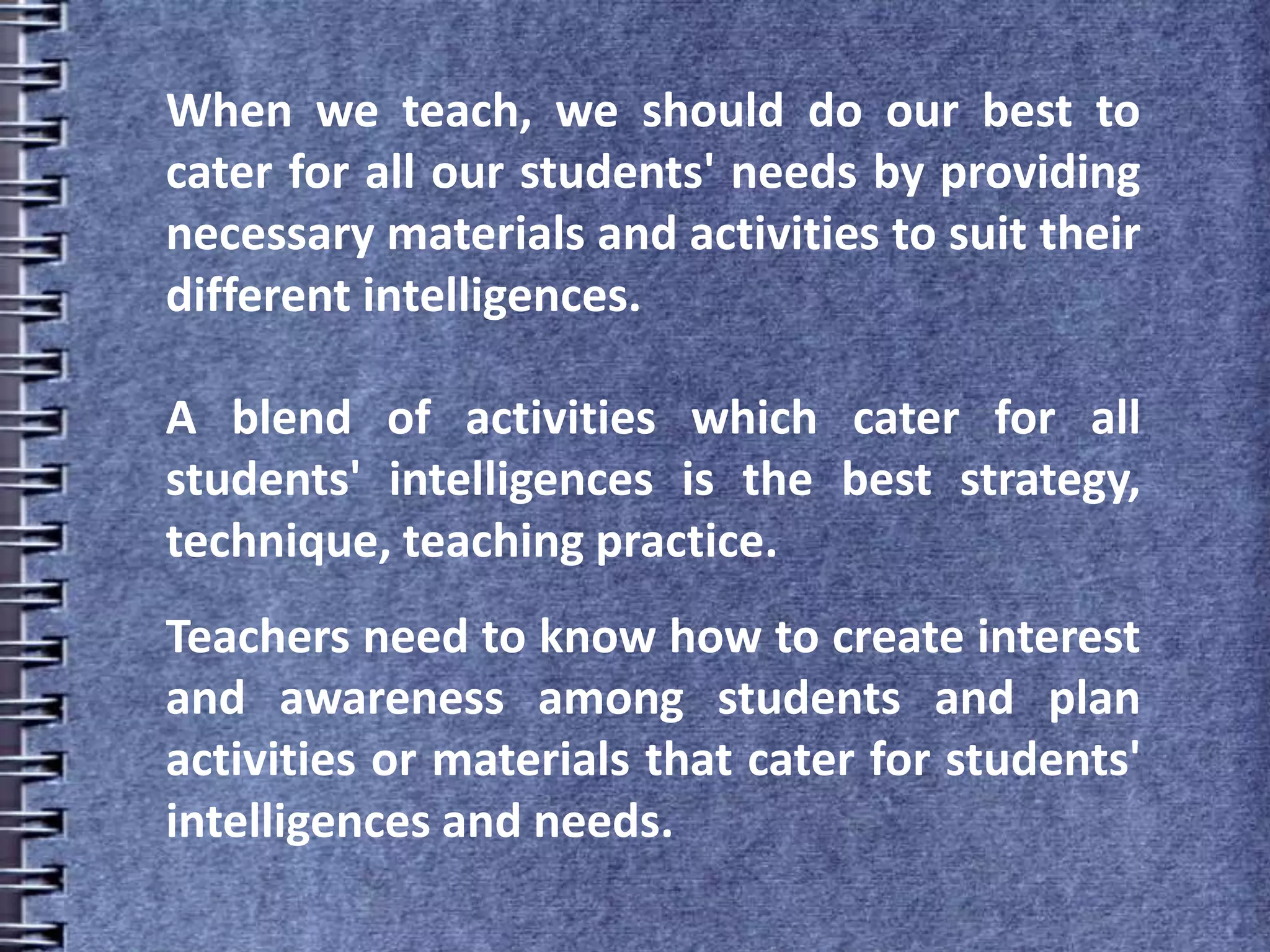 Multiple Intelligences and Memorizing Vocabulary - British Council ...