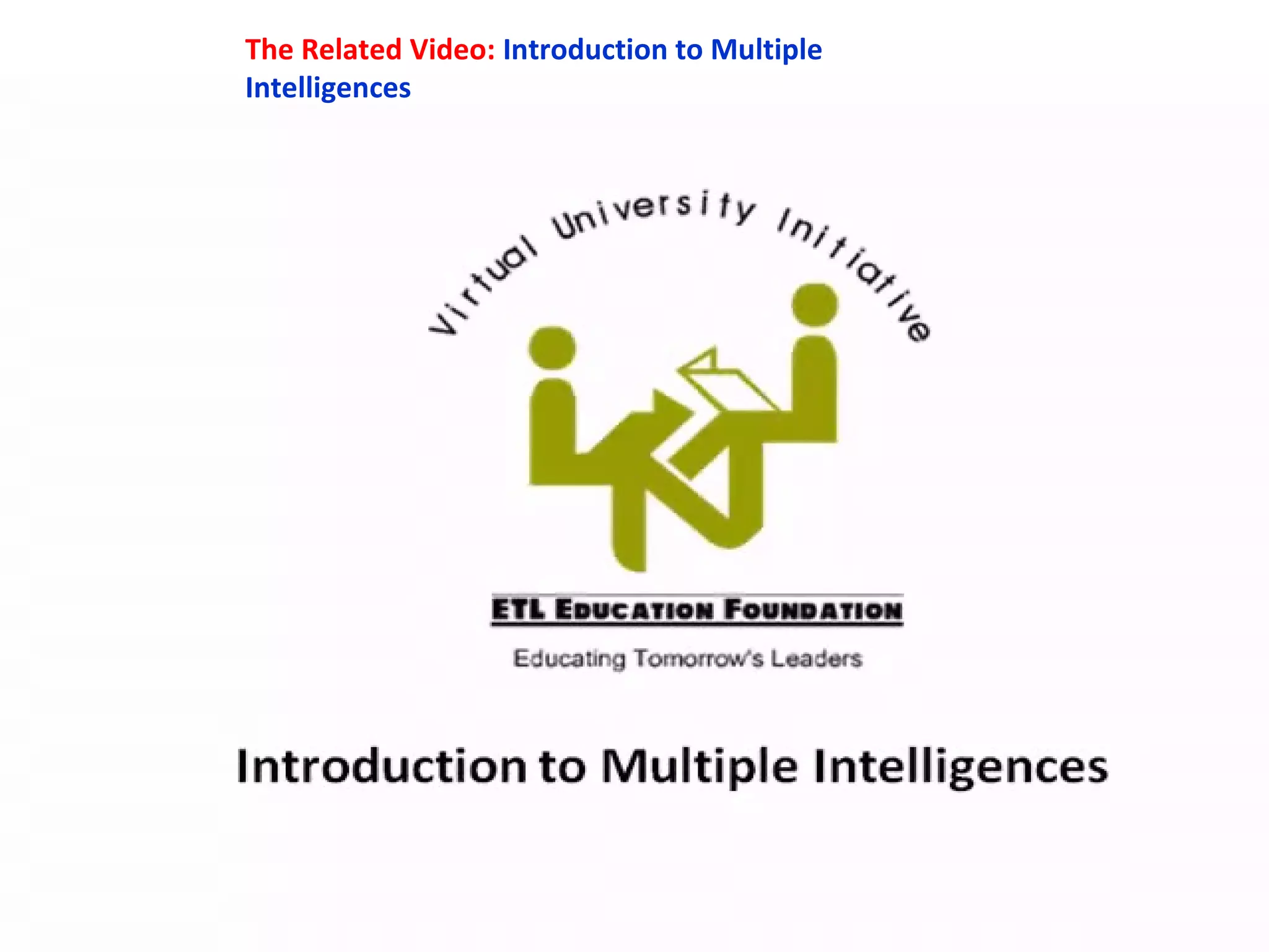 Multiple Intelligences by Howard Gardner | PPT