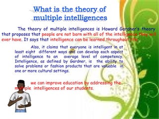 Multiple Intelligence Definition
