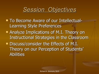 Multiple Intelligences In The Classroom Tec Htoolscourse | PPT