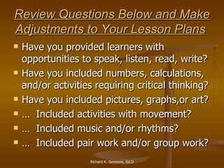 Multiple Intelligences In The Classroom Tec Htoolscourse | PPT