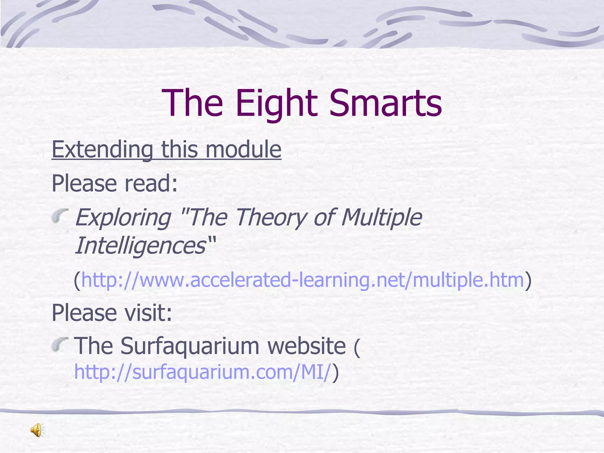 Multiple Intelligences Today Module 2 Audio | PPT