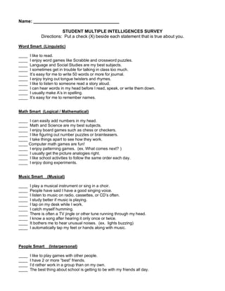 Multiple Intelligence Survey Form.pdf... | PDF