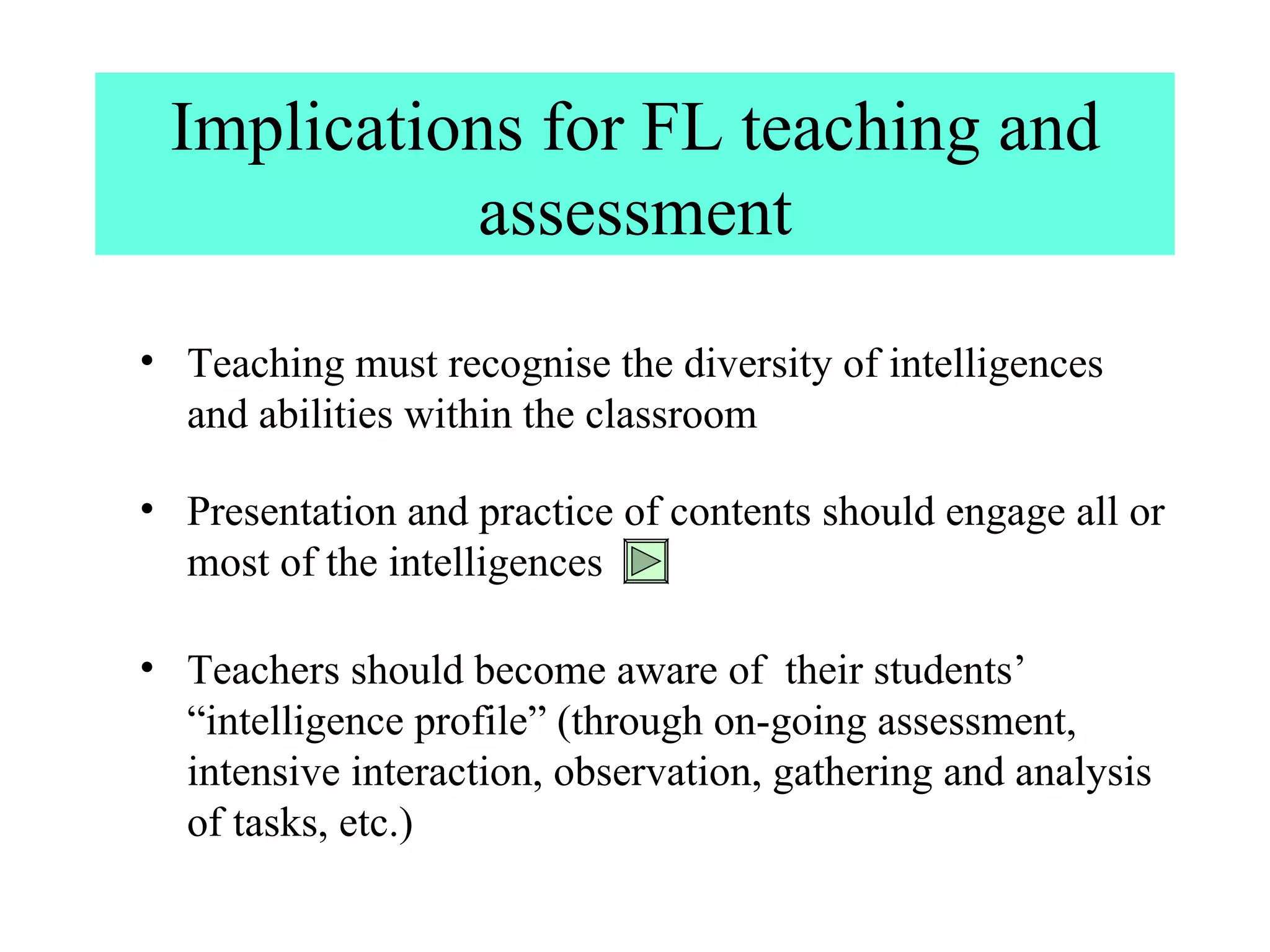 Multiple Intelligences V2 | PPT