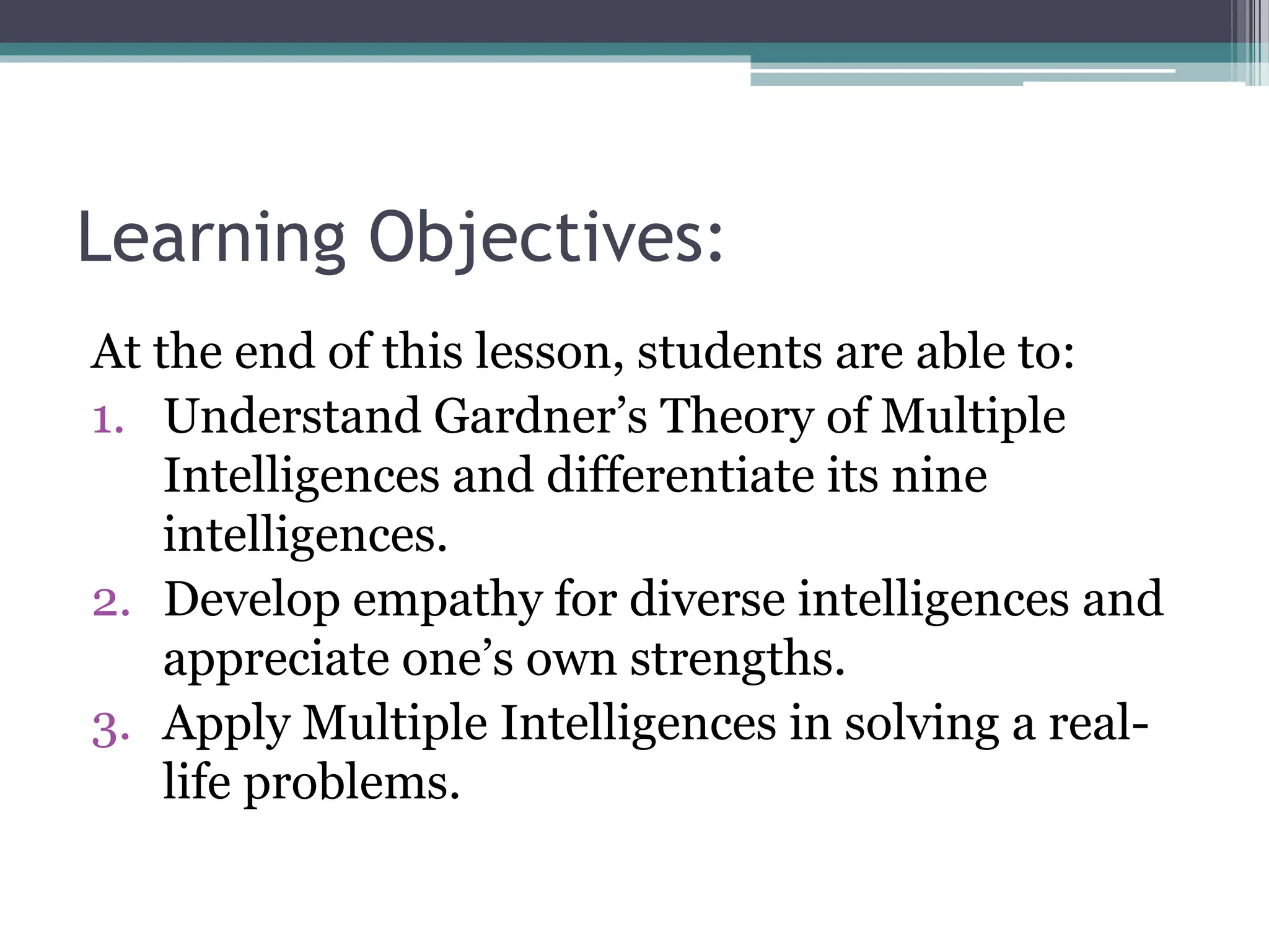 Multiple Intelligences with Quiz 10 pptx | PPTX