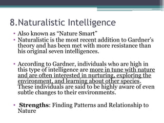 Multiple Intelligences with Quiz 10 pptx | PPTX