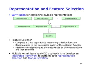 Multiple Kernel Learning based Approach to Representation and Feature ...