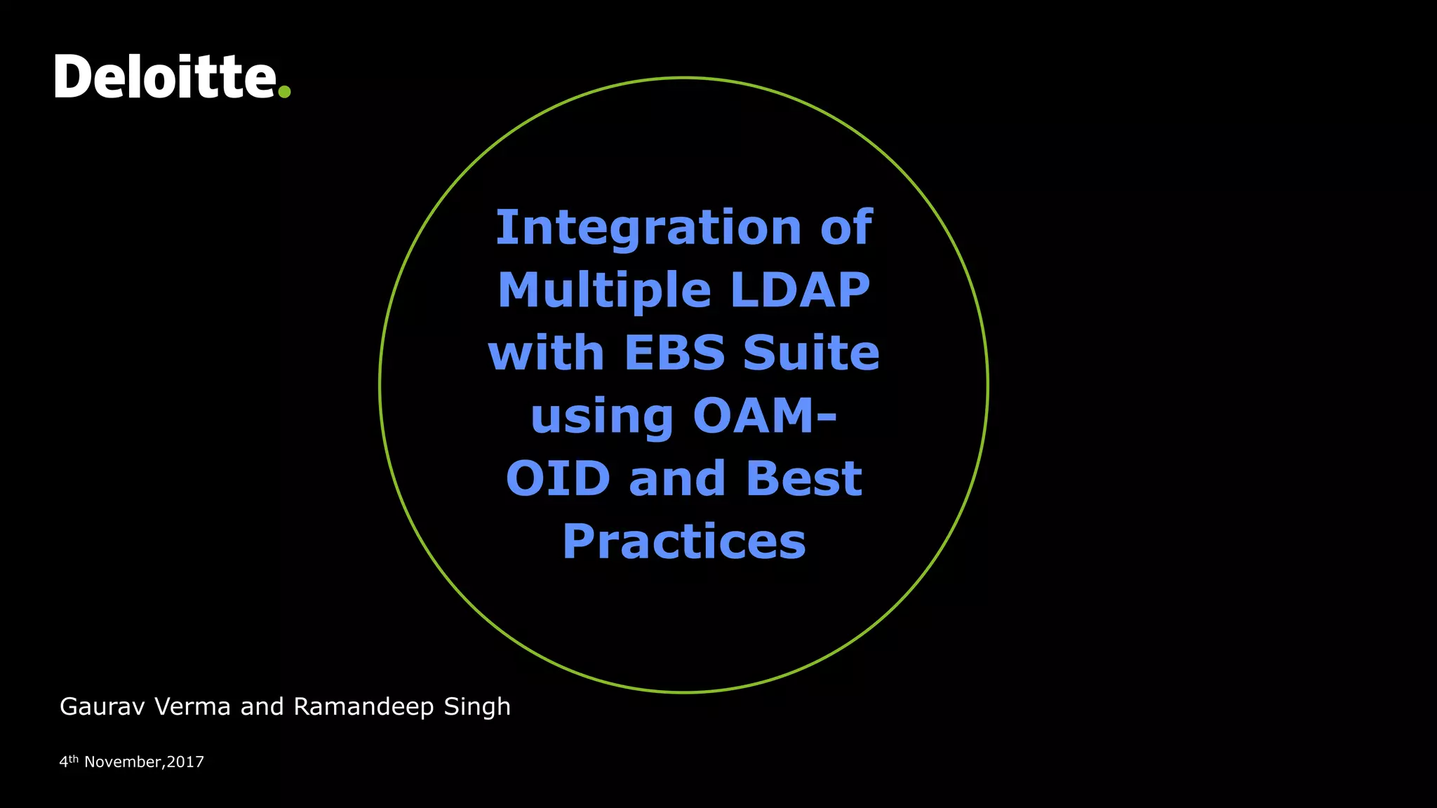Multiple Ldap Implementation With Ebs Using Oid Ppt