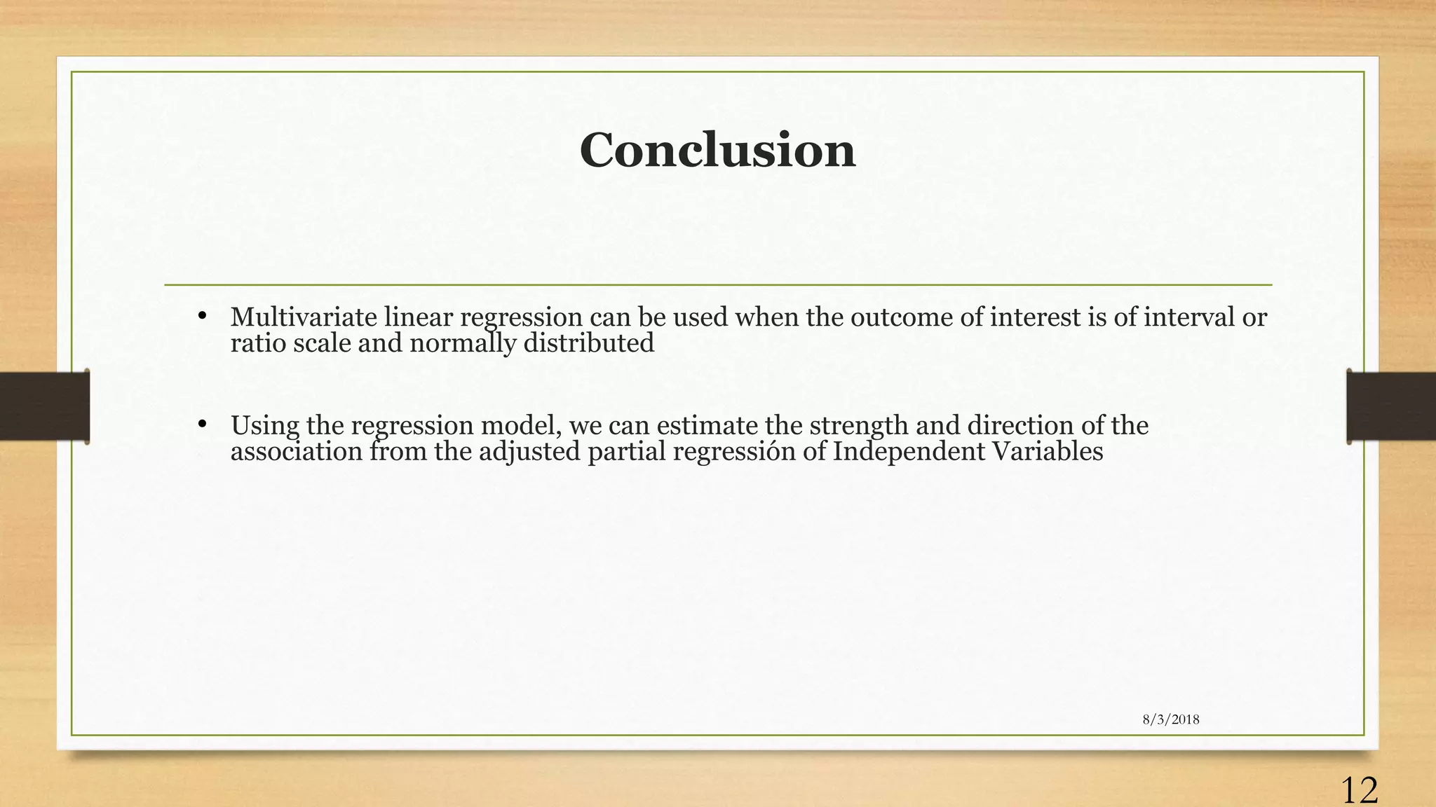 Multiple linear regression | PDF
