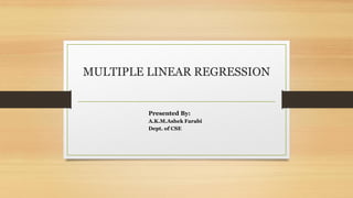 Multiple linear regression | PDF