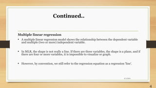 Multiple linear regression | PDF