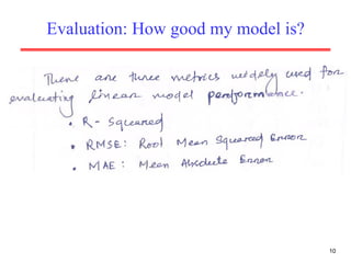 Multiple Linear Regression (MLR) is an extension of Simple Linear ...