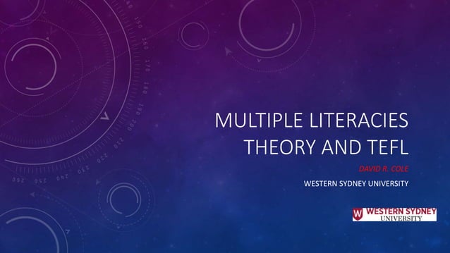 Multiple literacies theory (MLT) and TEFL | PPT