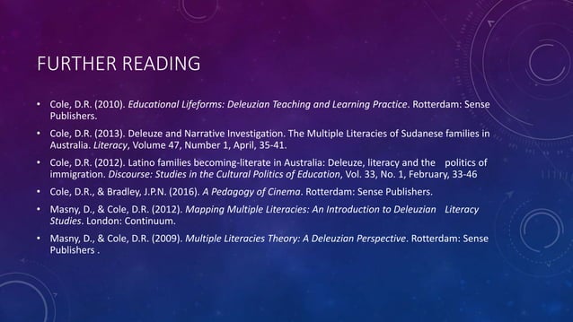 Multiple literacies theory (MLT) and TEFL | PPTX