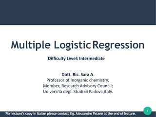 Multiple logistic regression | PPTX