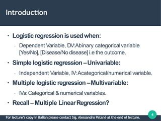 Multiple logistic regression | PPTX