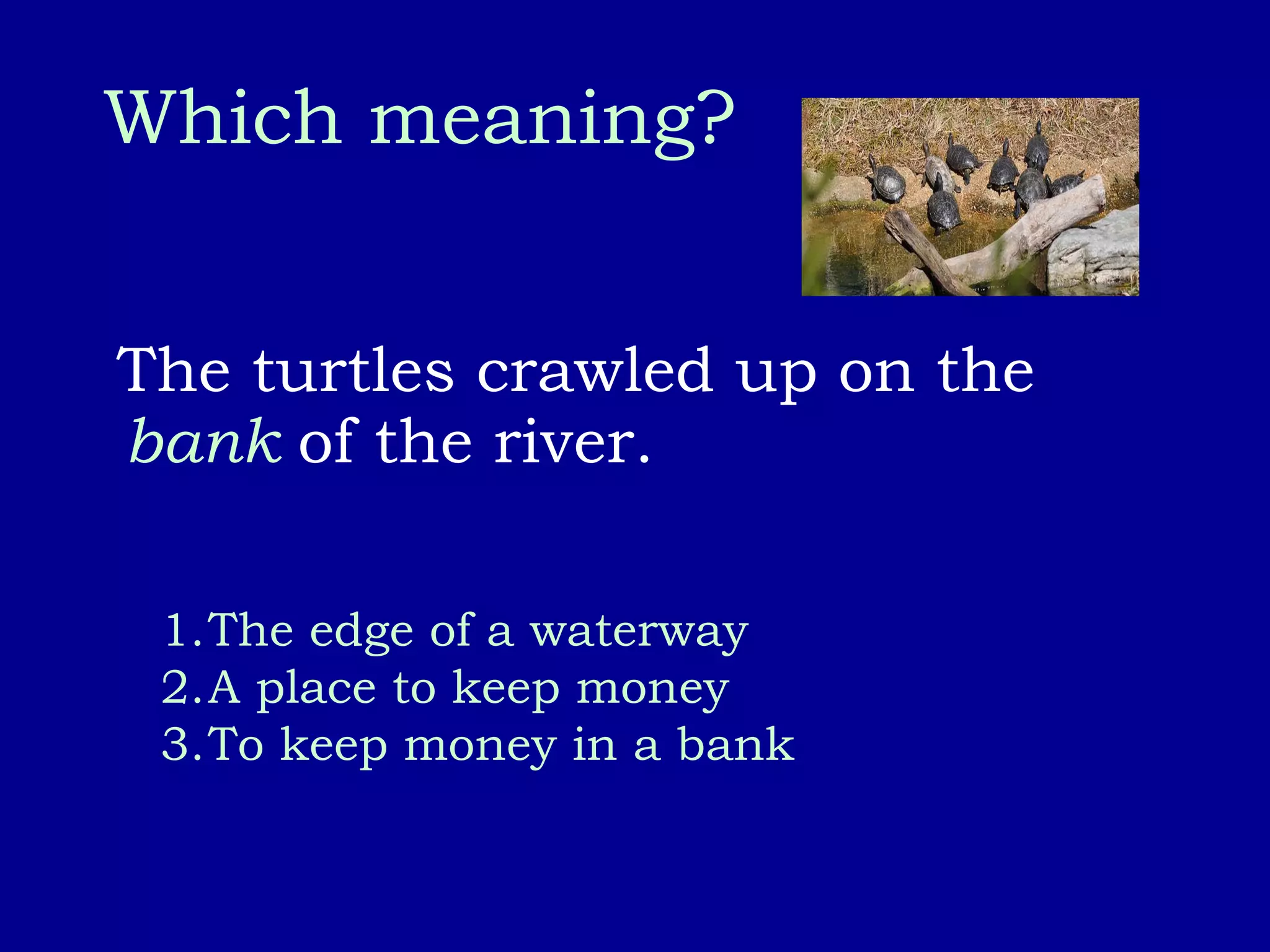 Multiple meaning words | PPT