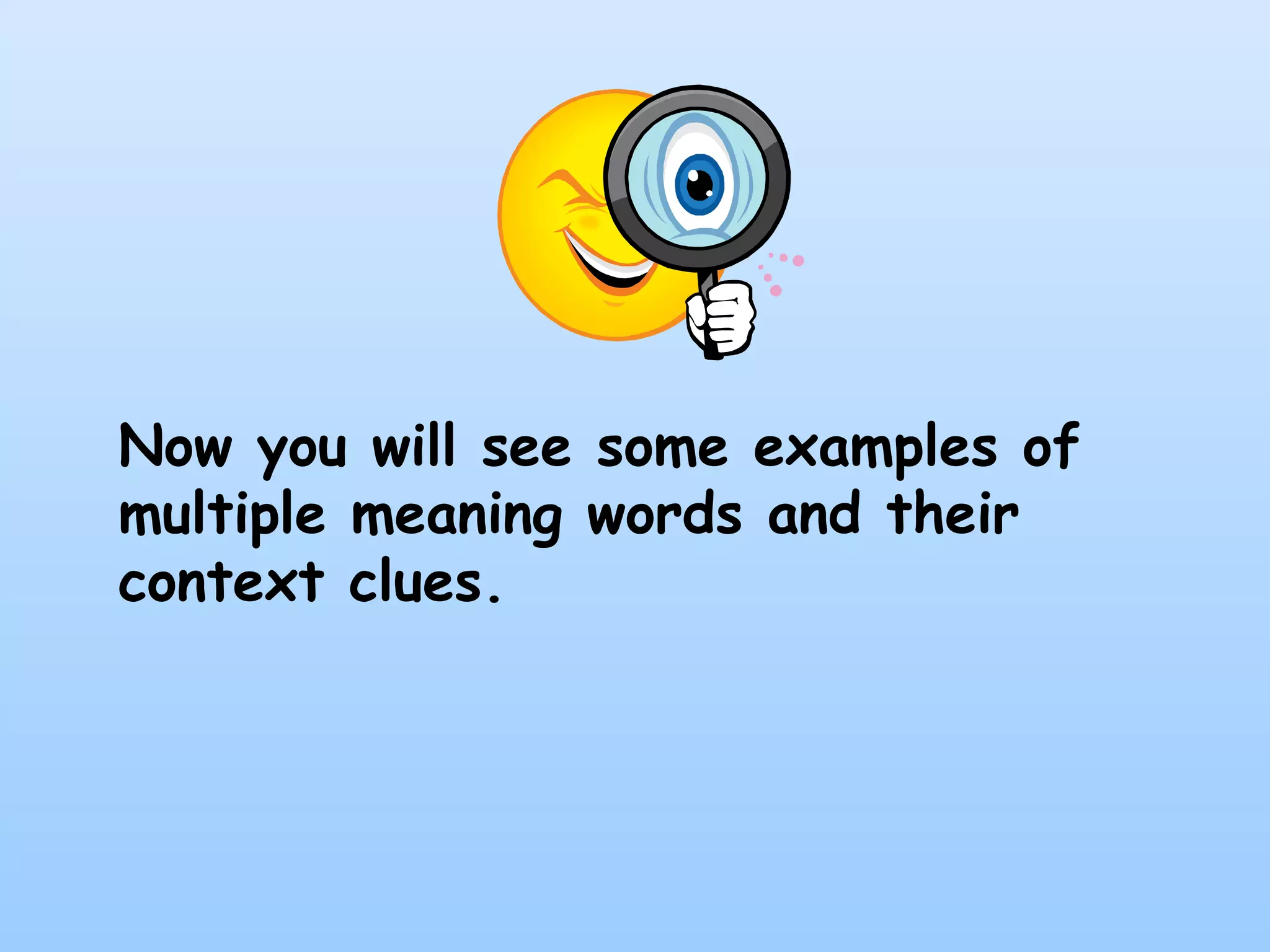 Multiple meaning words ppt. | PPT