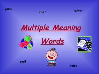 Multiple meaning words ppt. | PPT