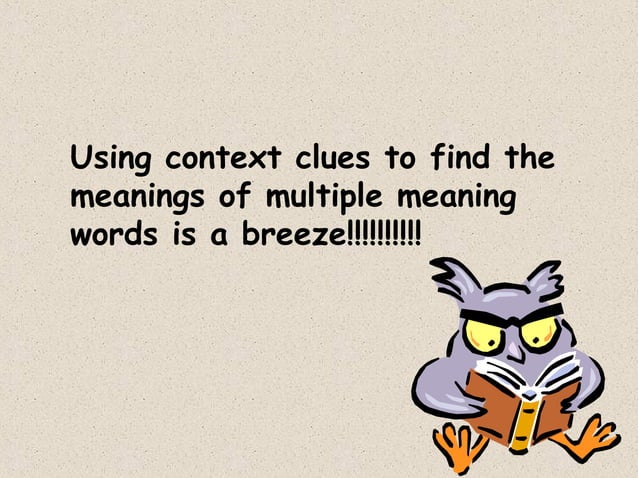 Multiple meaning words ppt. | PPT