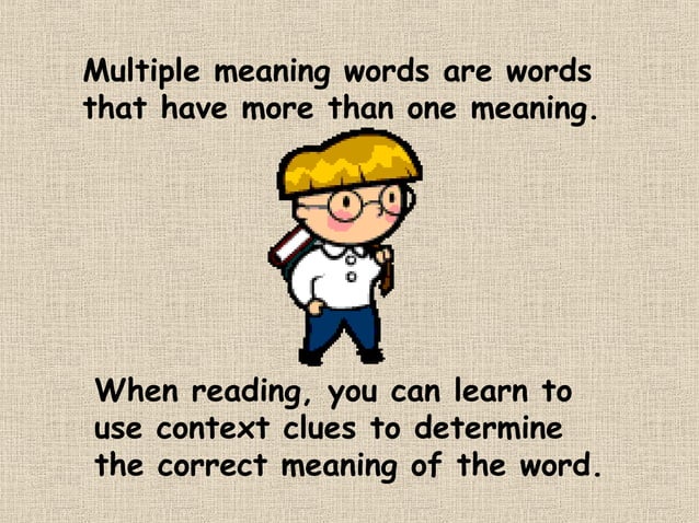 Multiple meaning words ppt. | PPT