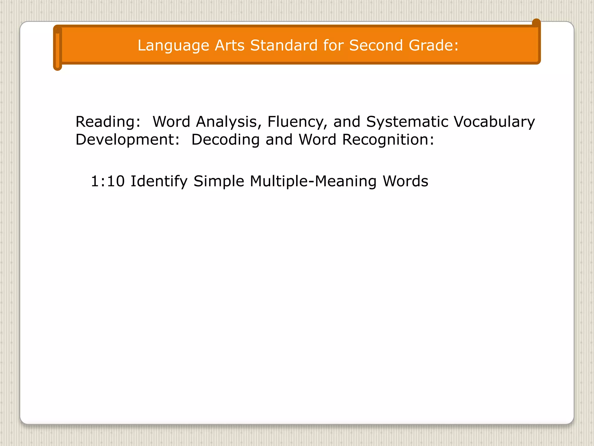 Multiple meaning words slide show | PPTX