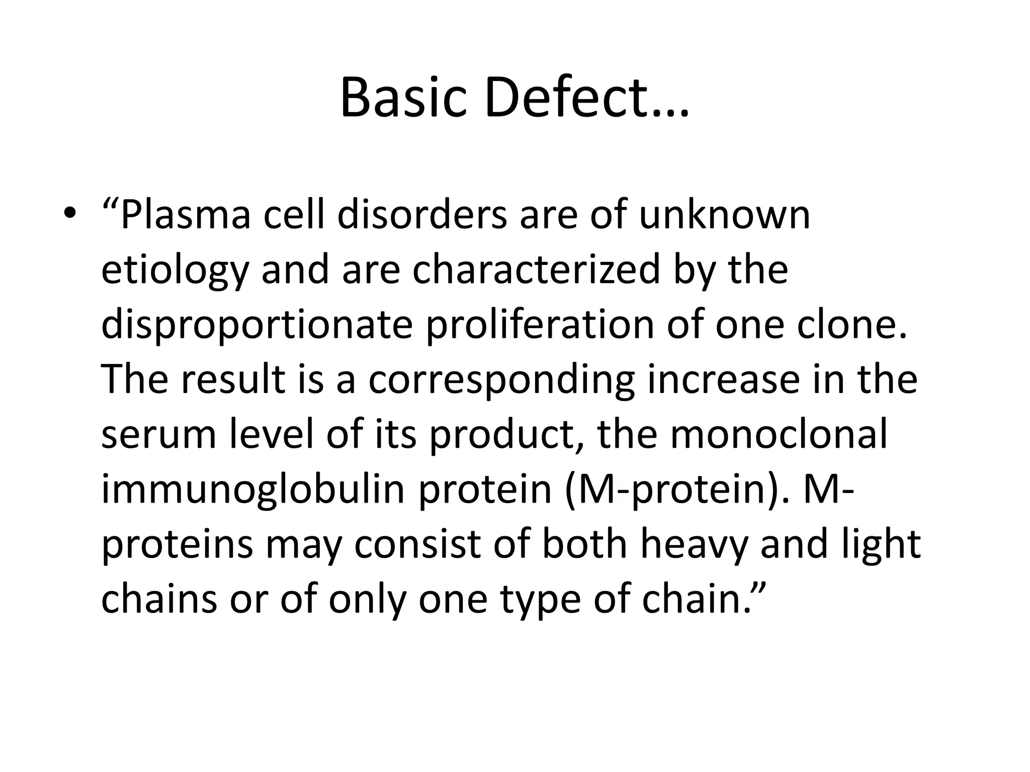 PLASMA CELL DISORERS | PPTX