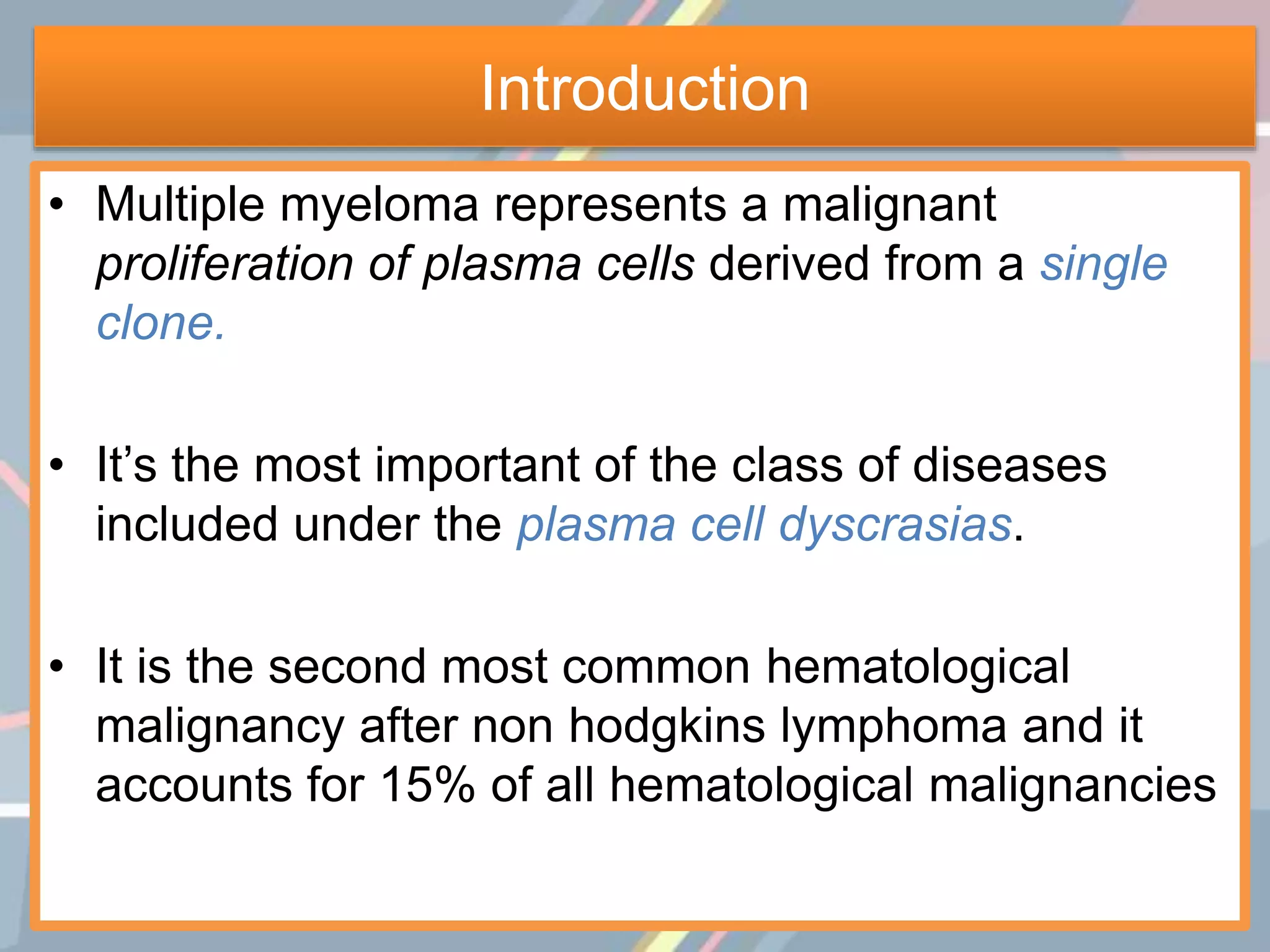 Multiple myeloma | PPTX | Blood Disorders | Diseases and Conditions