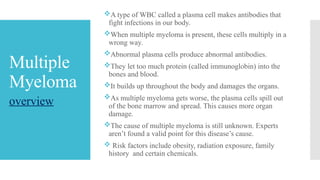 Multiple Myeloma - Insights of an abnormal condition. | PPT