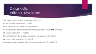 Multiple myeloma is hematological disorder affecting plasma cells ...