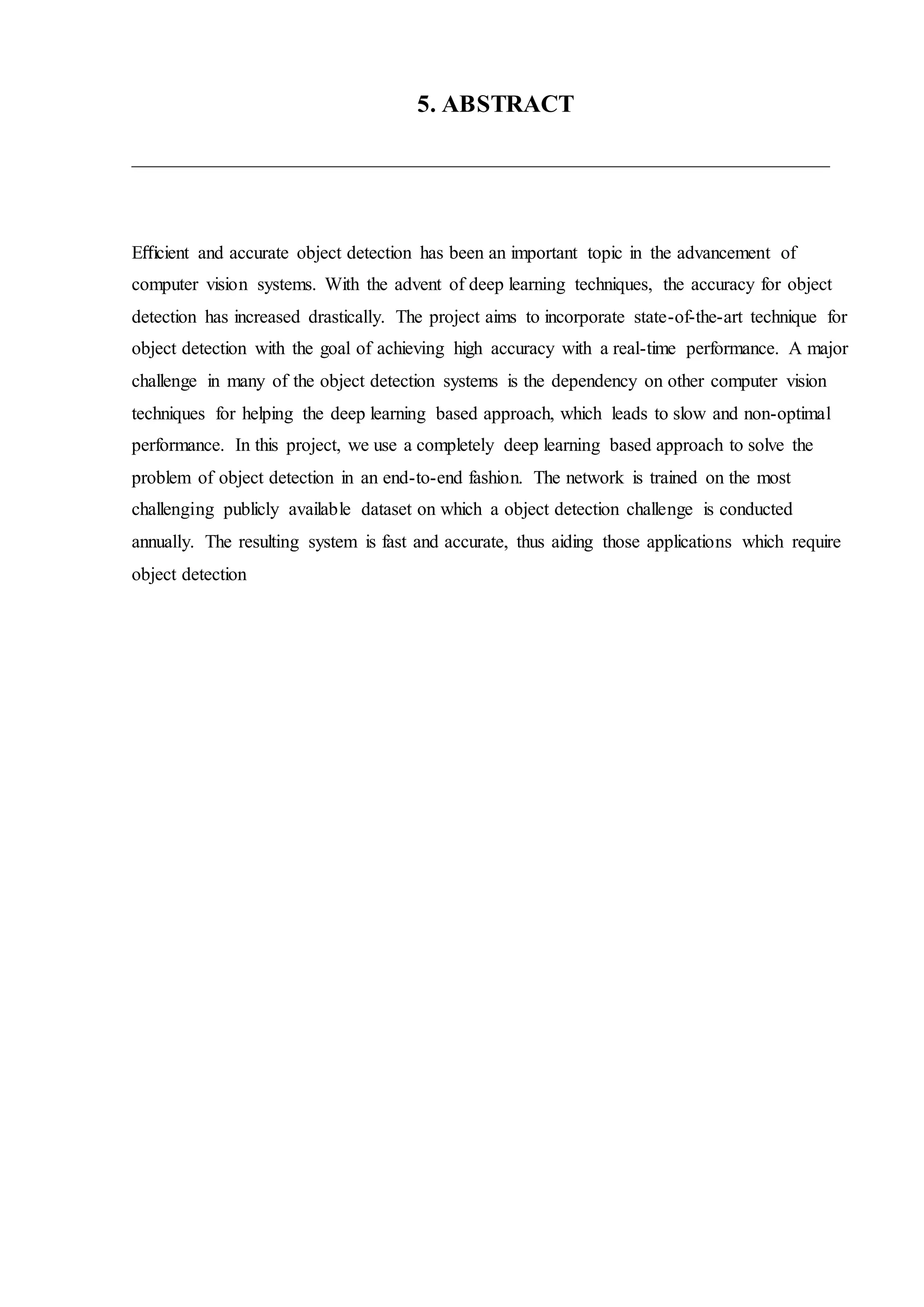 Multiple object detection report | DOCX