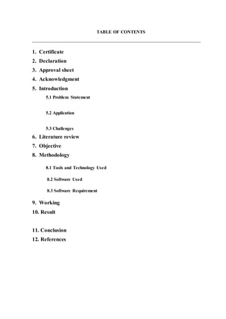 Multiple object detection report | DOCX