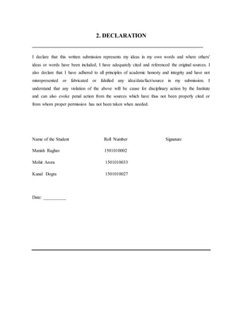 Multiple object detection report | DOCX