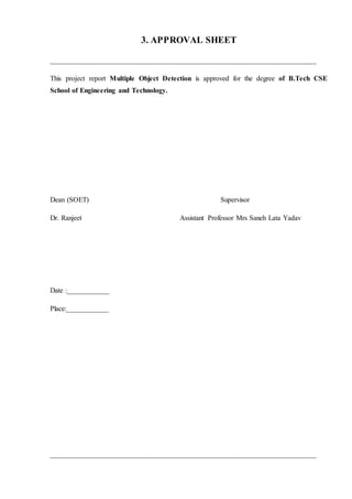 Multiple object detection report | DOCX